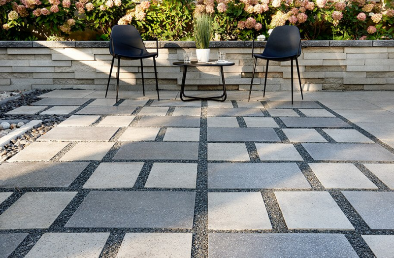 Techo-Bloc Graphix Wall - Old Station Landscape & Masonry Supply Norton MA